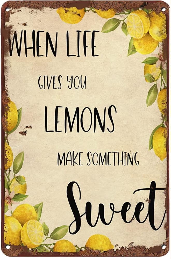 Metal Tin Sign 8x12 Inch Retro Funny Tin Signs When Life Give You ...