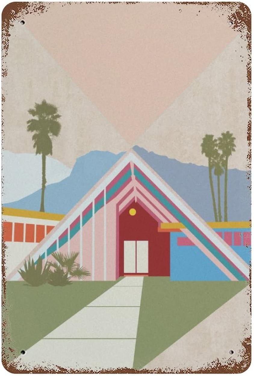 Metal Tin Sign 8x12 Inch Tropical Desert Spring Tin Signs Retro Poster ...