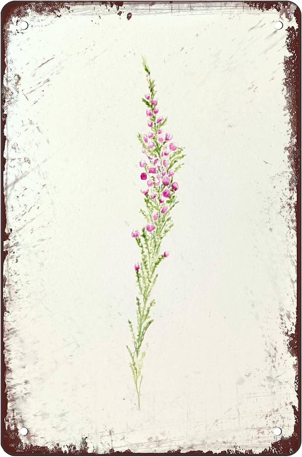 Metal Tin Sign 8x12 Inch Wildflower Heather Floral Bouquet Farmhouse ...