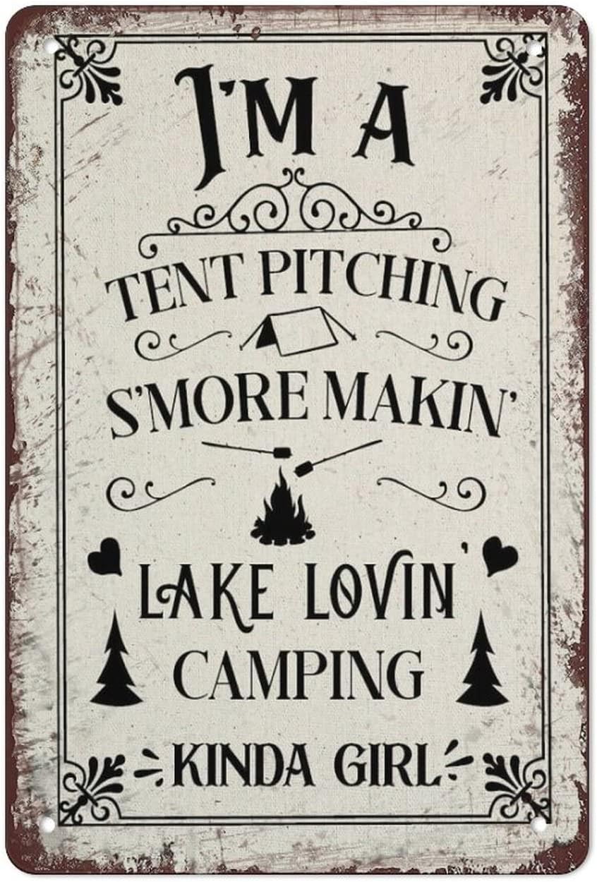 Metal Tin Sign 8x5.5 Inch Lake Lovin Camping Sign Wall Decor Gift For ...