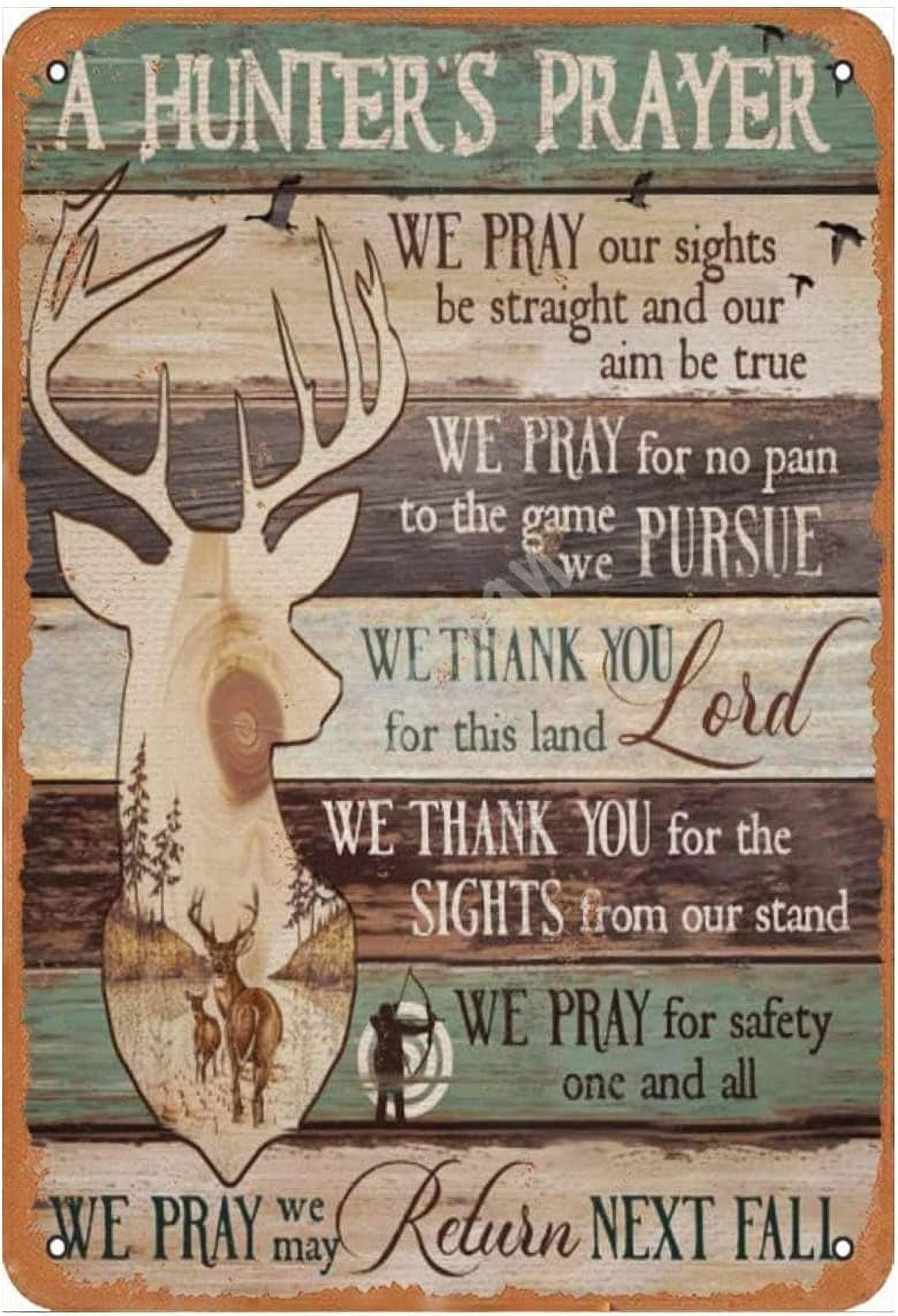 Metal Tin Sign A Hunter's Prayer Vintage Tin Signs Plaque Metal Retro ...