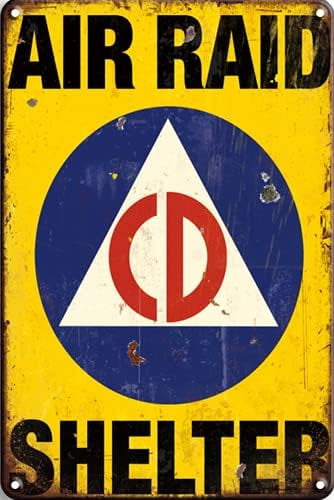 Metal Tin Sign Air Raid Shelter Shelter Fallout Shelter Poster Metal ...