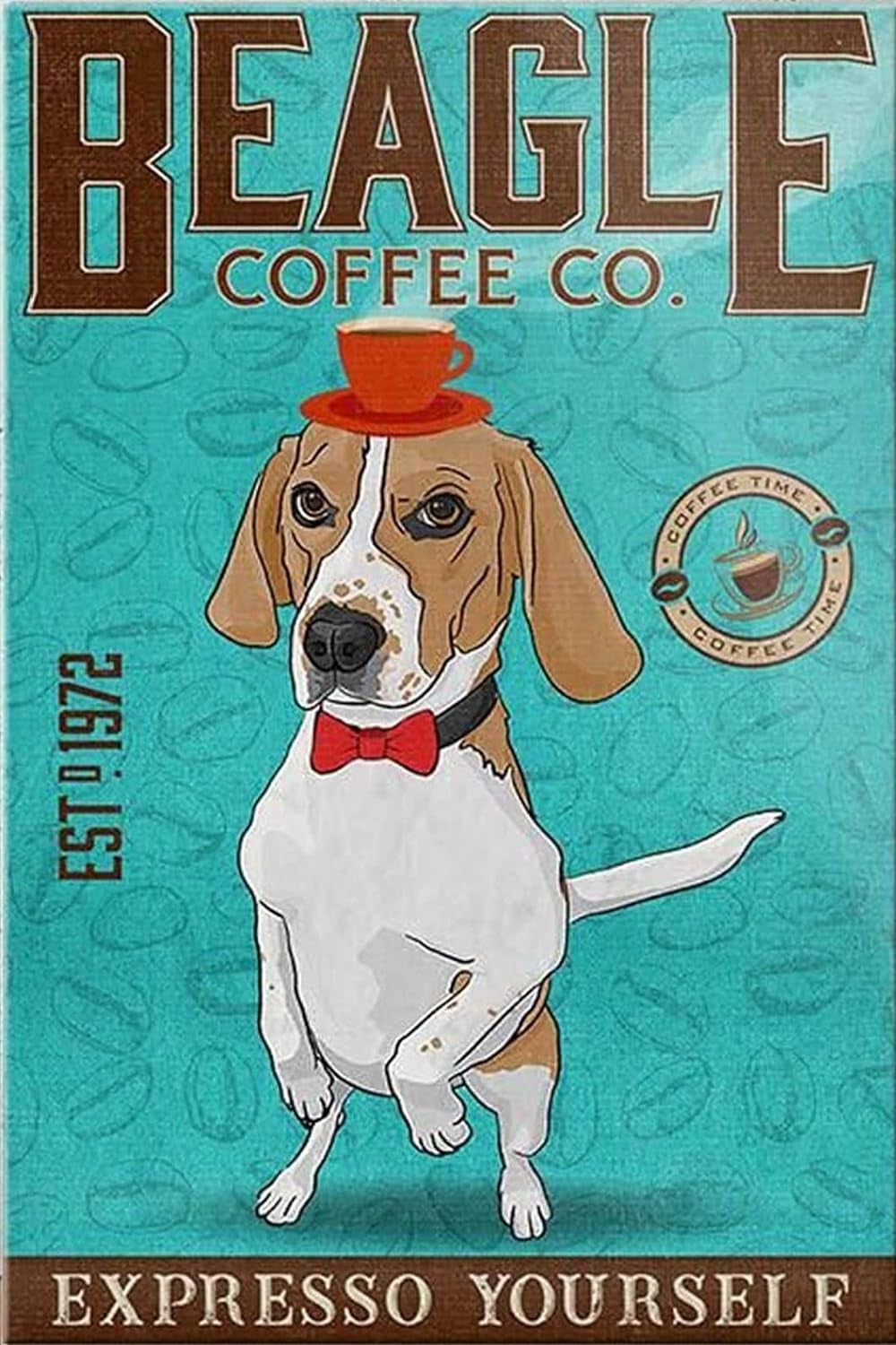 Metal Tin Sign Beagle Coffee Espresso Yourself Sign Vintage Tin Sign ...