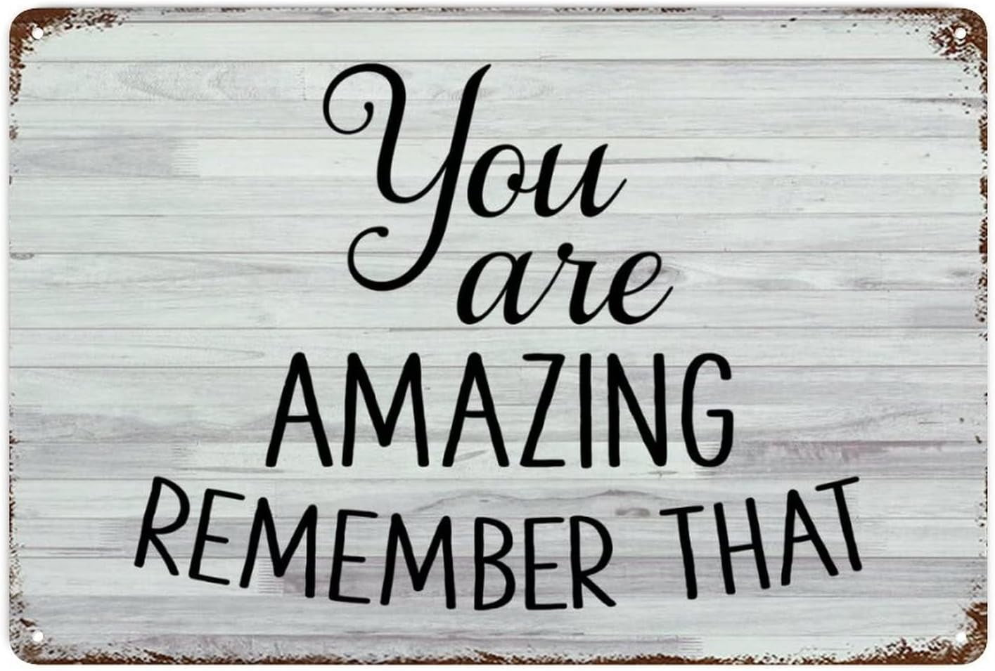 Metal Tin Sign Bible Verse Poster Metal Decor Signs You Are Amazing ...