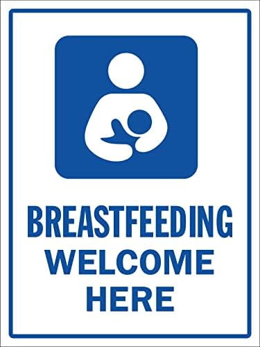 Metal Tin Sign Breastfeeding Welcome Here Sign Caution Danger Safety ...