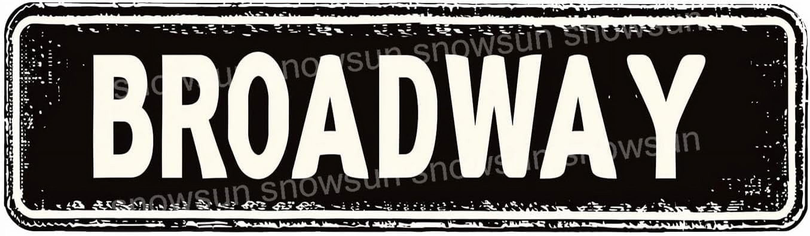 Metal Tin Sign Broadway Metal Signs Vintage Signs Retro Sign For Home ...