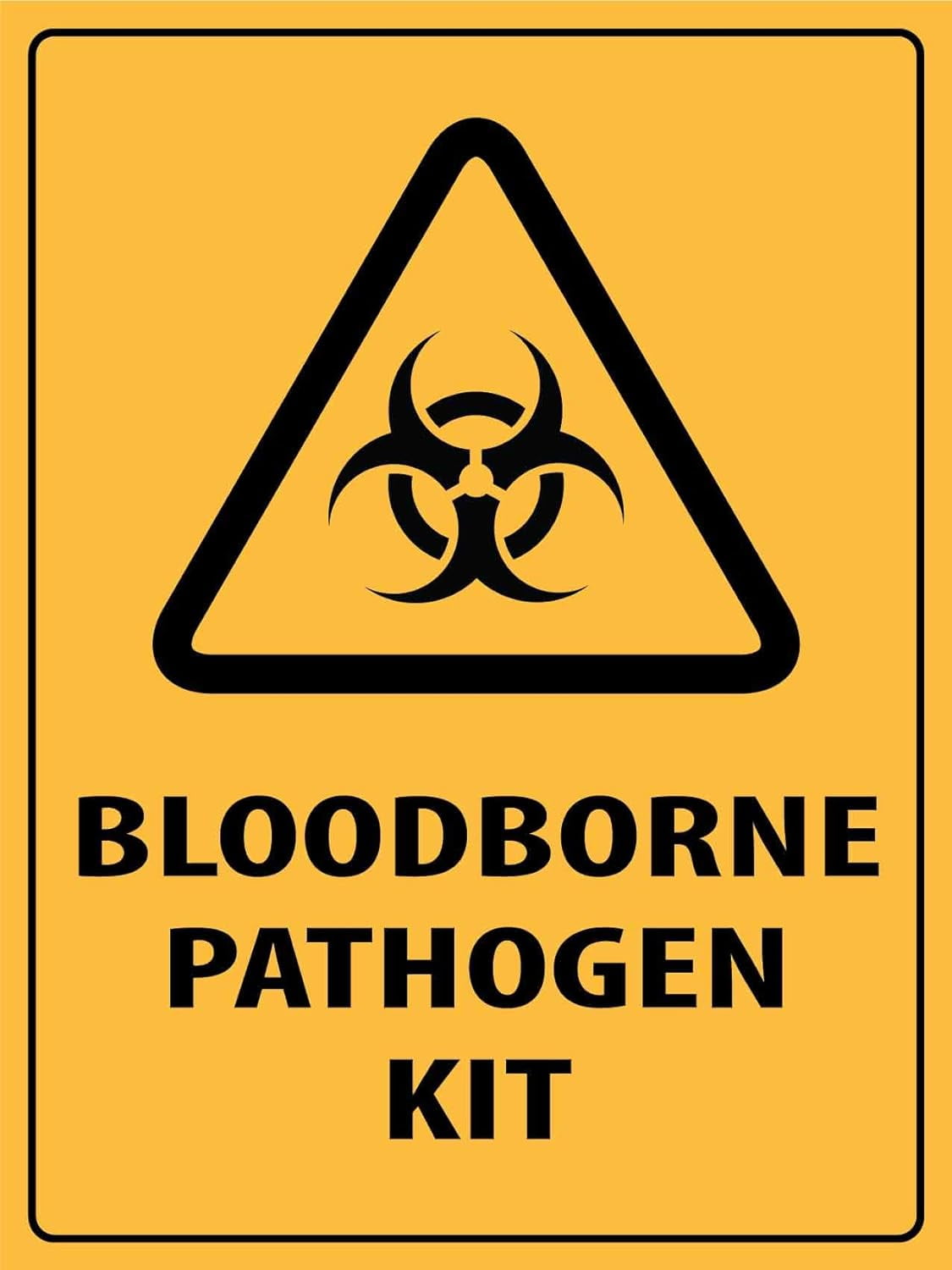 Metal Tin Sign Caution Bloodborne Pathogen Kit Sign Caution Danger ...