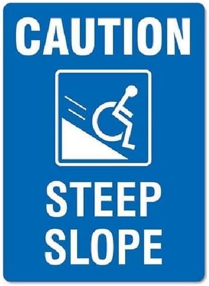 Metal Tin Sign Caution Steep Slope Sign Traffic and Parking Sign ...