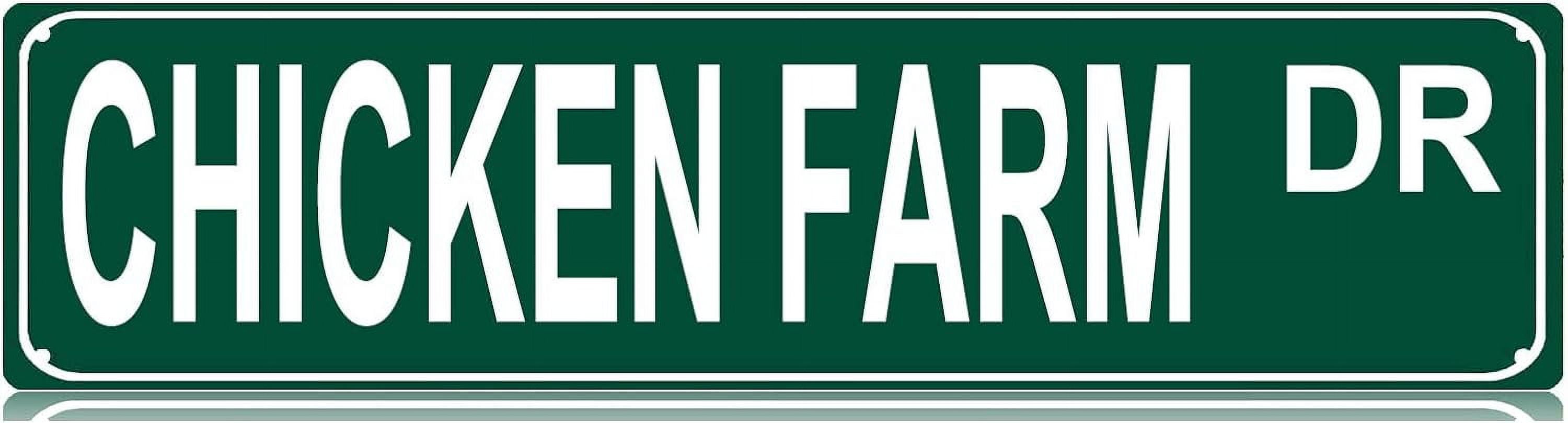 Metal Tin Sign Chicken Farm sign Retro Aluminum Metal Sign for Street ...