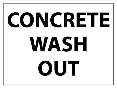 Metal Tin Sign Concrete Wash Out Sign Caution Danger Safety Security ...