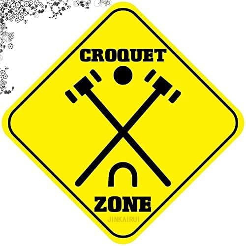 Metal Tin Sign Croquet Zone Sign For Home Office Bar Indoor Outdoor ...