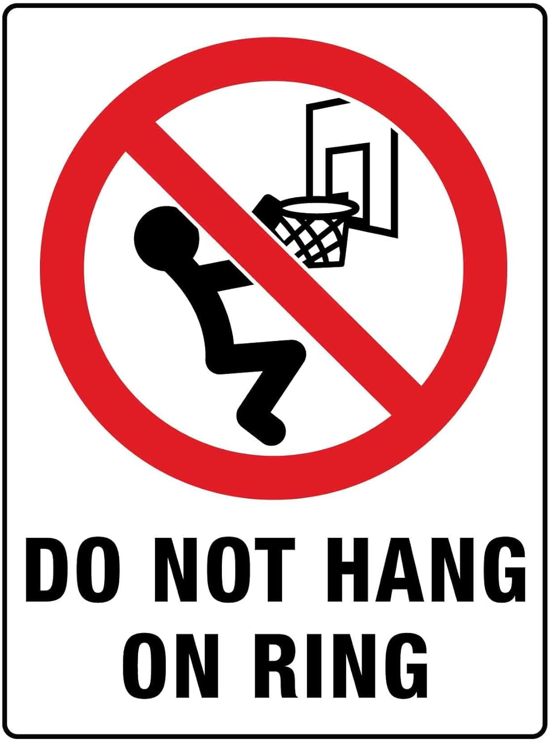 Metal Tin Sign Do Not Hang on Ring Sign Caution Danger Safety Security ...