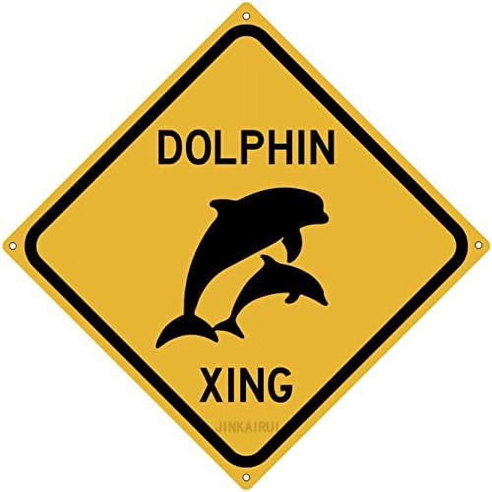 Metal Tin Sign Dolphin Crossing Pool Road Xing Plaque Beach House Sign ...