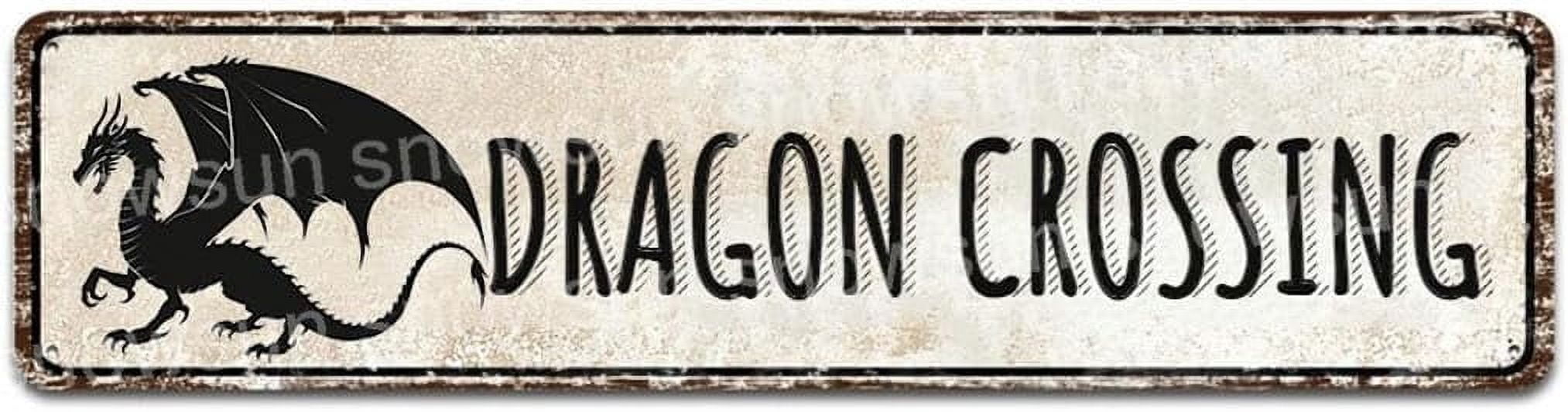 Metal Tin Sign Dragon Crossing Metal Signs Vintage Signs Retro Sign For ...