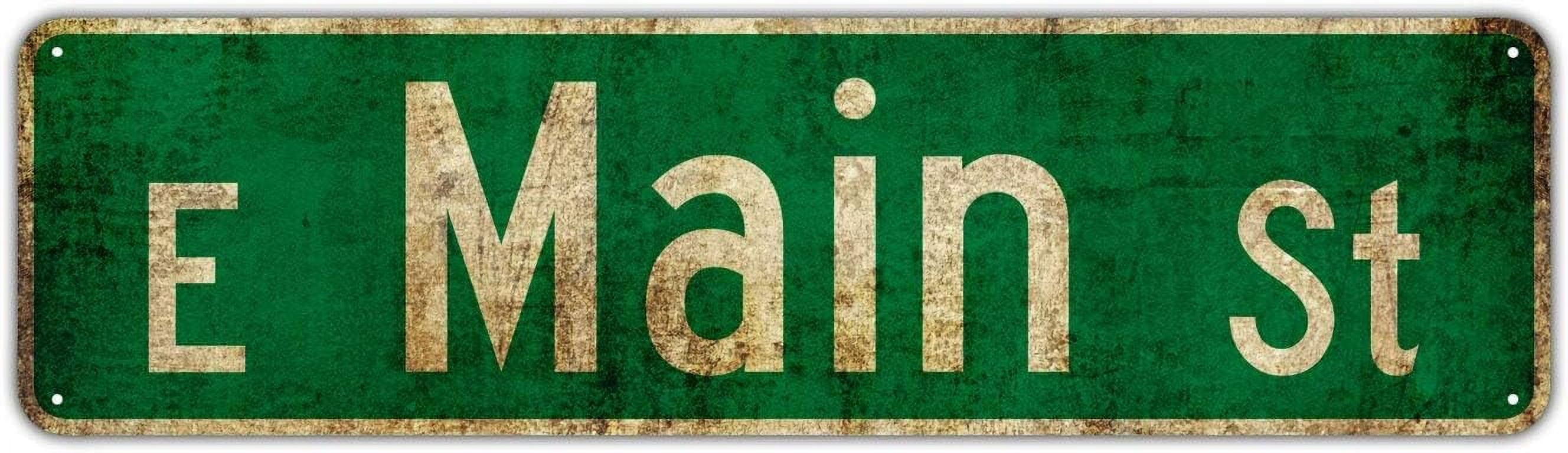 Metal Tin Sign E Main ST sign Retro Aluminum Metal Sign for Street Home ...