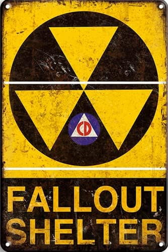 Metal Tin Sign Fallout Shelter Vintage Look Metal Tin Sign, Metal Tin ...
