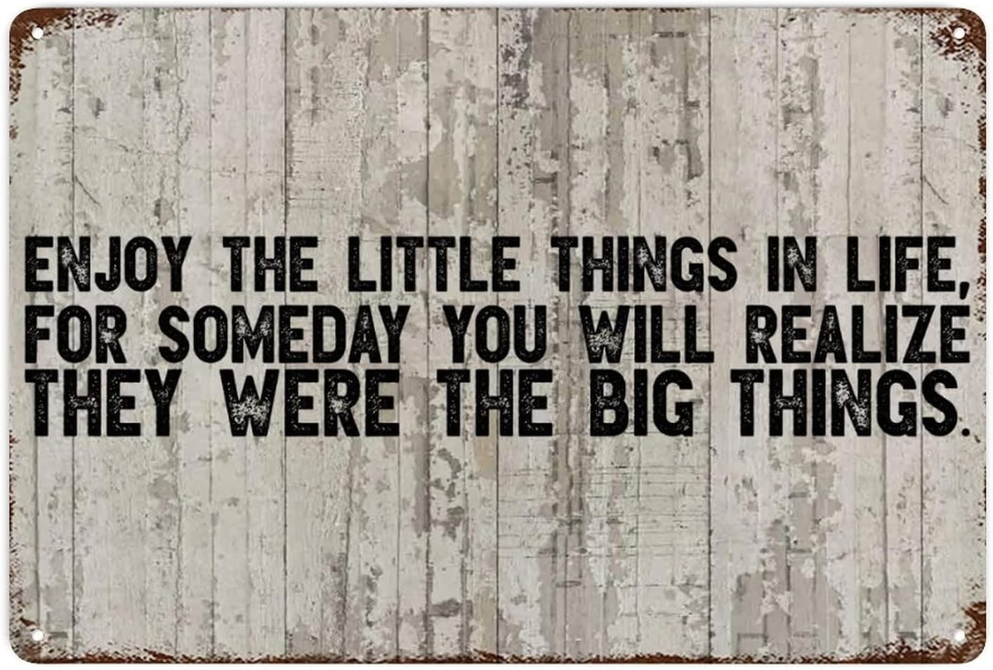 Metal Tin Sign Family Quote Poster Metal Decor Signs Enjoy The Little ...