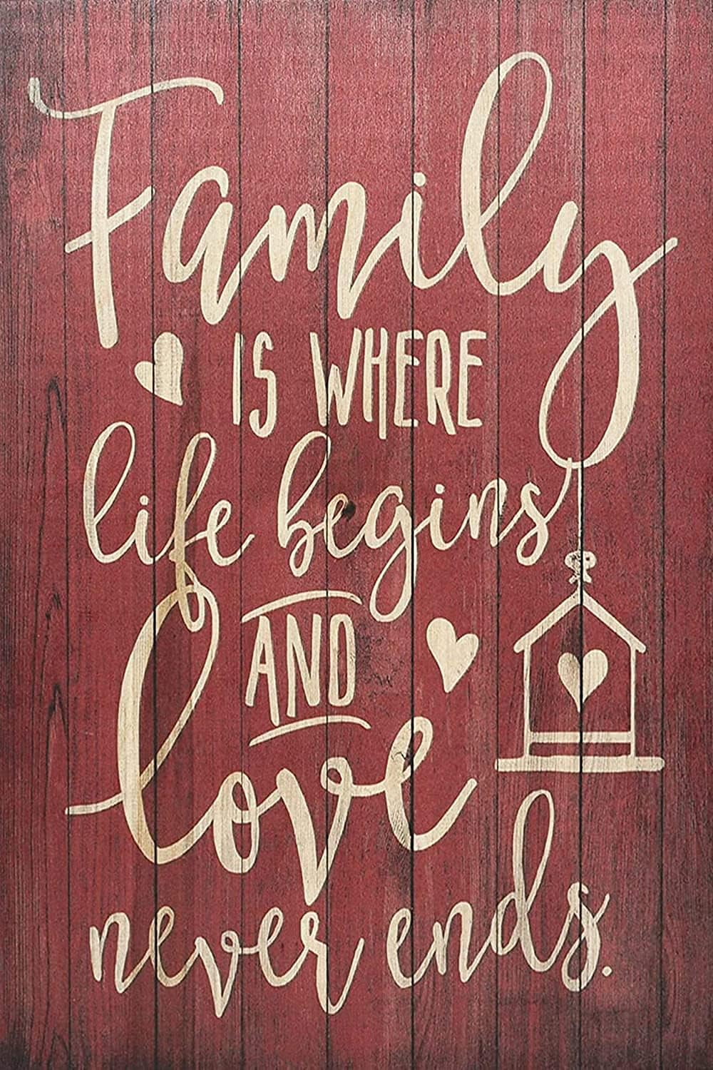 Metal Tin Sign Family is Where Life Begins and Love Never Ends Sign ...