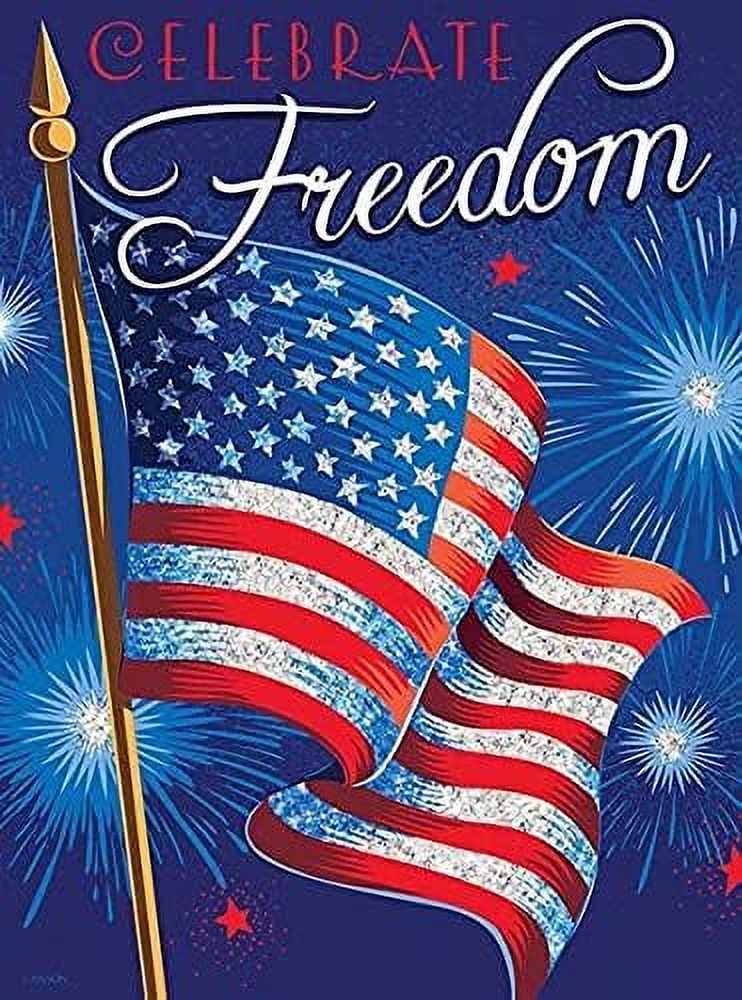 Metal Tin Sign Fireworks and American Flag Decoration Crafts Retro ...