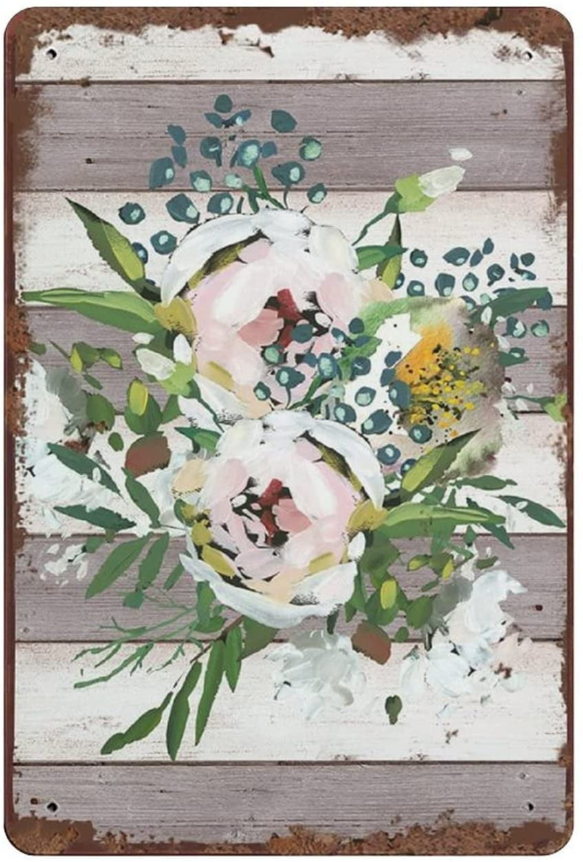 Metal Tin Sign Floral Succulent Bouquet Vintage Tin Poster Metal Sign ...
