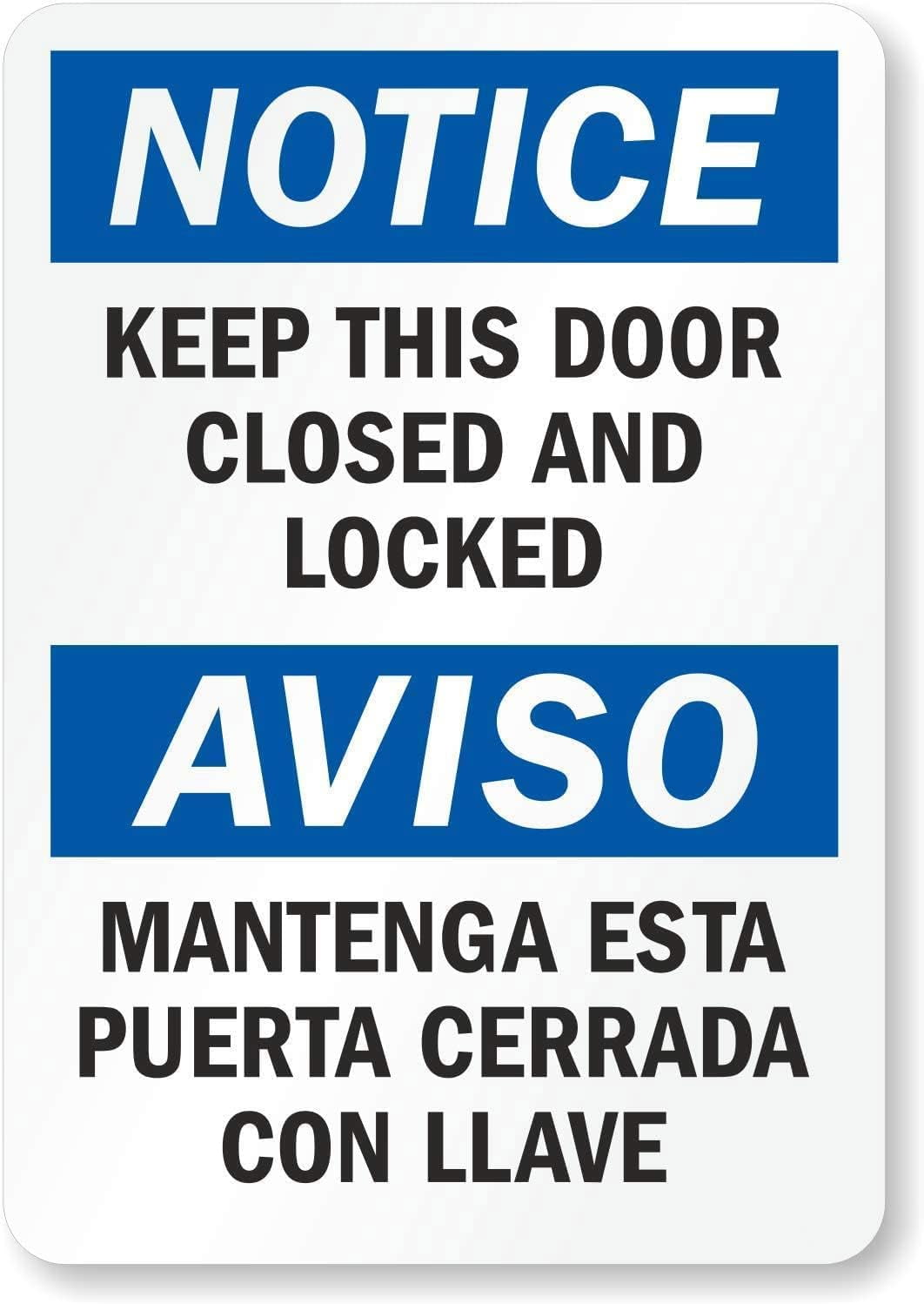 Metal Tin Sign For Road Sign Notice - Keep This Door Closed and Locked ...