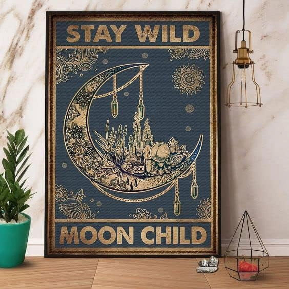 Metal Tin Sign - Funny Metal Tin Sign Metal Sign Moon Stay Wild Moon ...