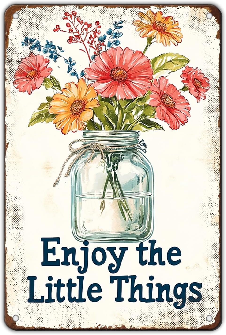 Metal Tin Sign Garden Signs Vintage Flower Signs Funny Fresh Flowers ...