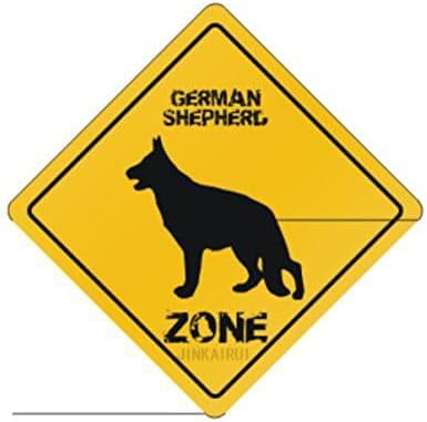 Metal Tin Sign German Shepherd Zone Silhouette - Dogs [ative Crossing ...