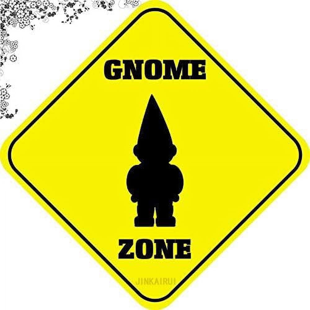 Metal Tin Sign Gnome Zone Sign for Home Office Bar Indoor Outdoor Wall ...
