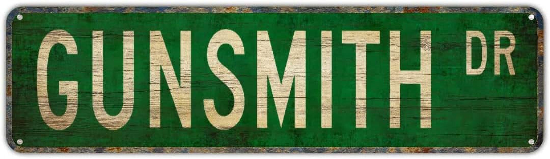 Metal Tin Sign Gunsmith Themed Decorative Sign 4x16 inch Retro Art Wall ...