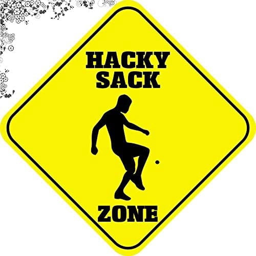 Metal Tin Sign Hacky Sack Zone Sign for Home Office Bar Indoor Outdoor ...