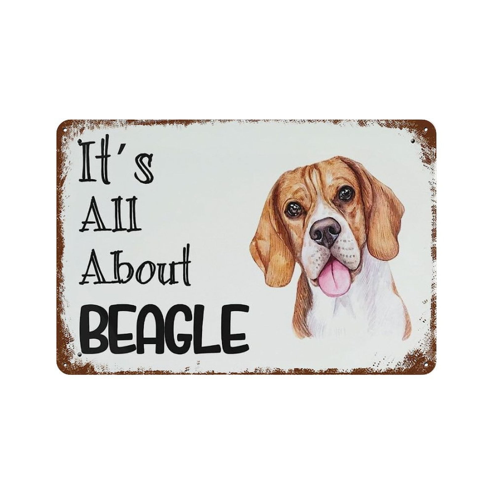 Metal Tin Sign It'S All About Beagle Aluminum Vintage Sign Funny Tin ...