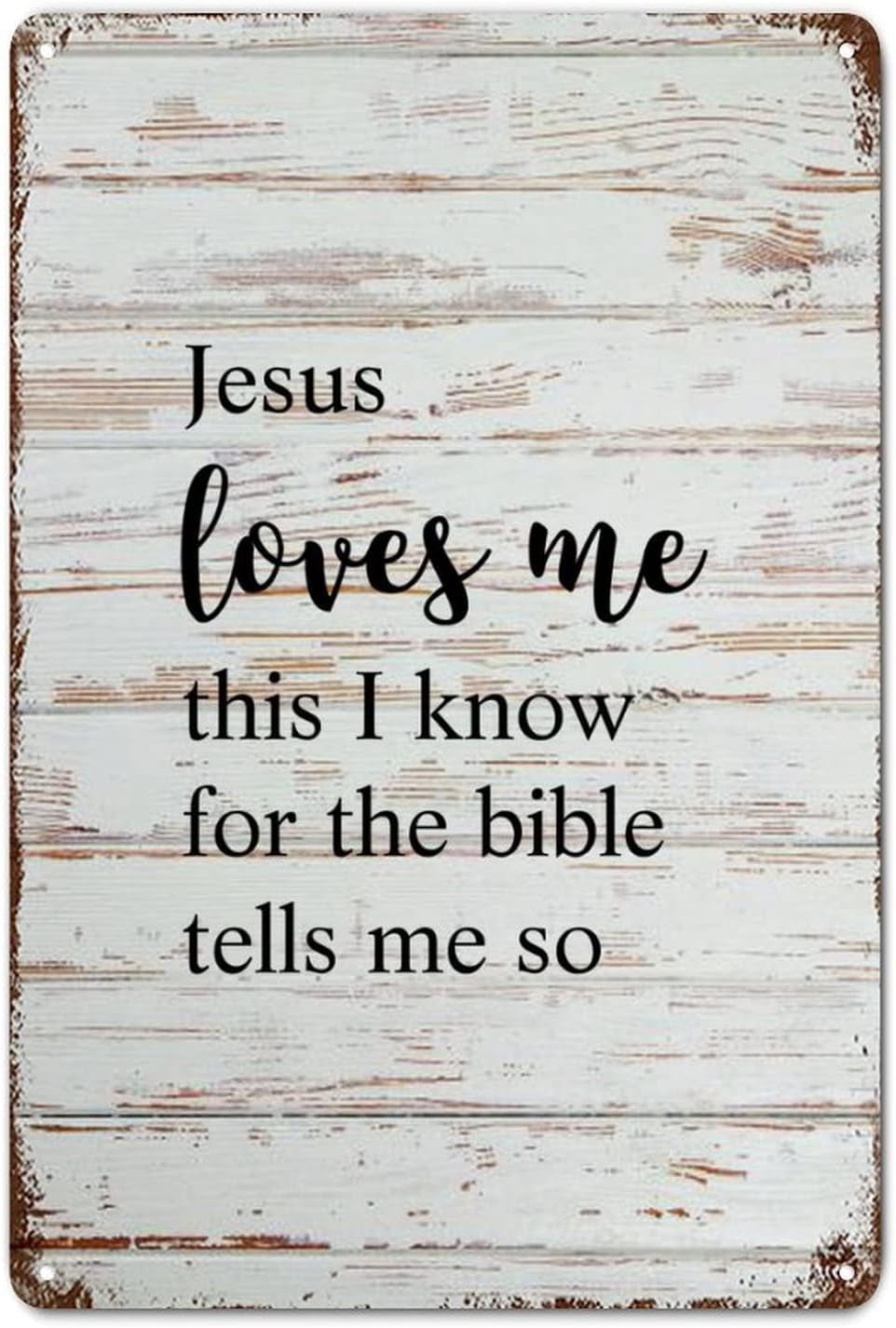 Metal Tin Sign Love Quote Poster Metal Decor Signs Jesus Love Me This I ...
