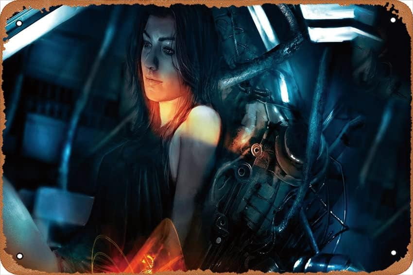 Metal Tin Sign Mass Effect 3, Miranda Lawson, Mass Effect, Video Game ...