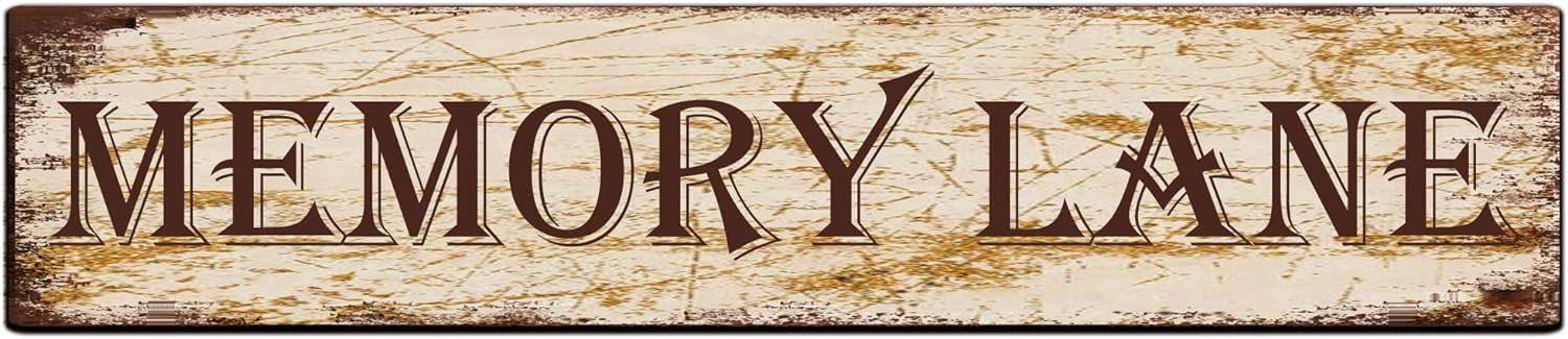 Metal Tin Sign Memory Lane sign Retro Aluminum Metal Sign for Street ...