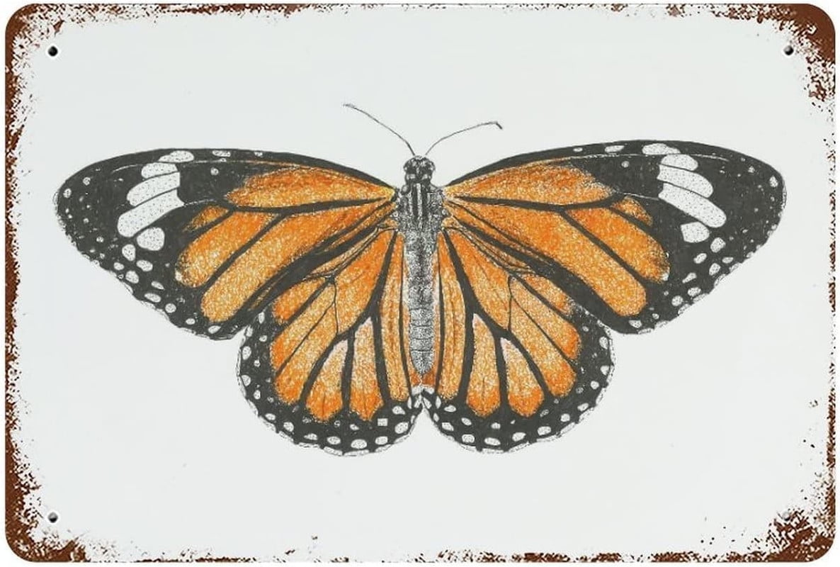 Metal Tin Sign Monarch Butterfly Valentine'S Day Sign Funny Novelty ...
