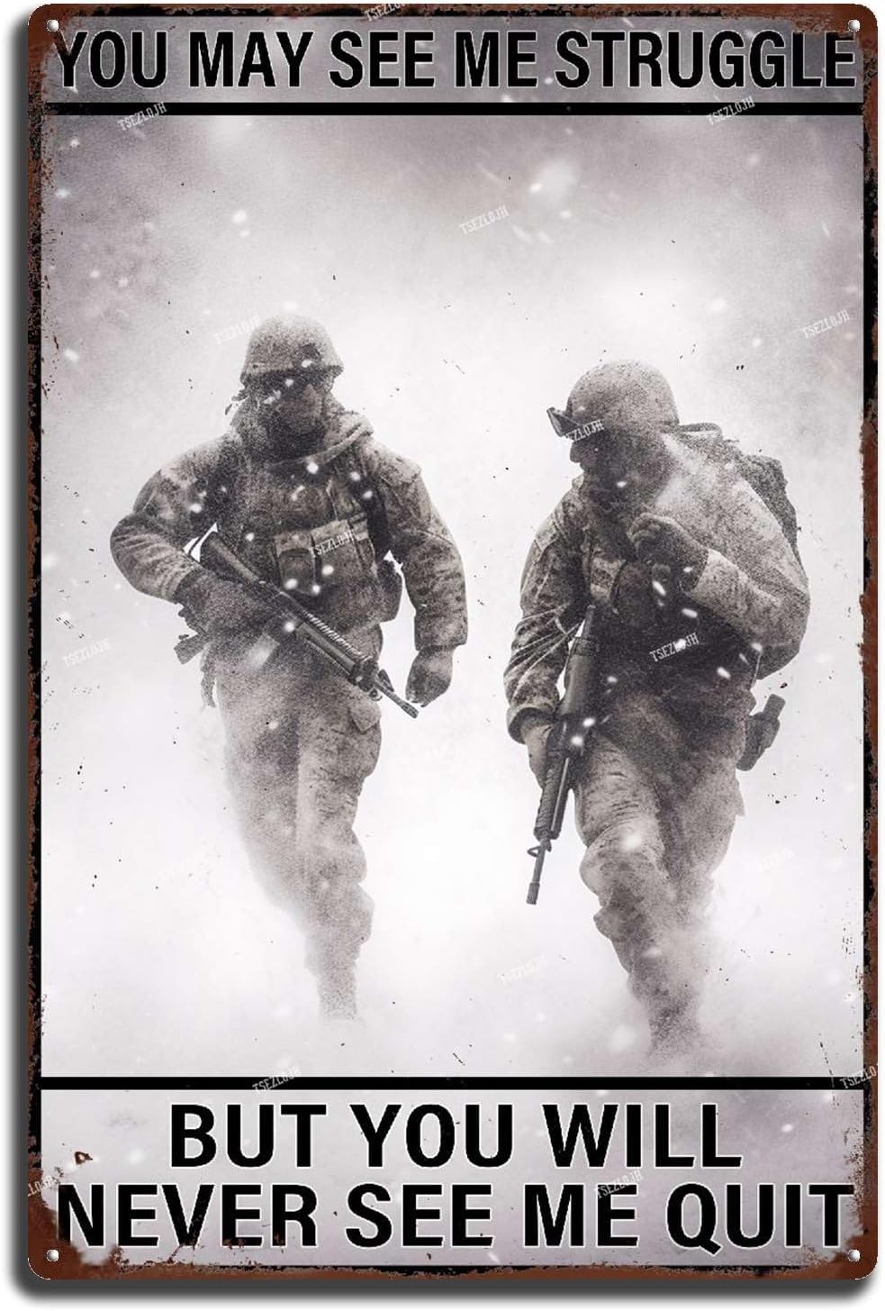 Metal Tin Sign Motivational Signs Army Fan Series Army for Streets ...