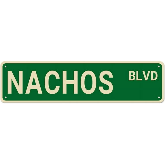 Metal Tin Sign NACHOS BLVD 4x16Inch Vintage/Roadside Wall Art for ...