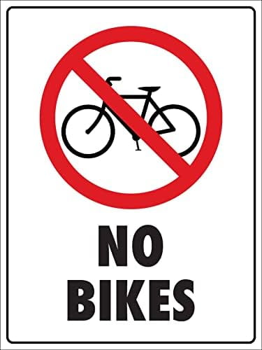 Metal Tin Sign No Bikes Sign Warning Security Notice Signs Industry ...