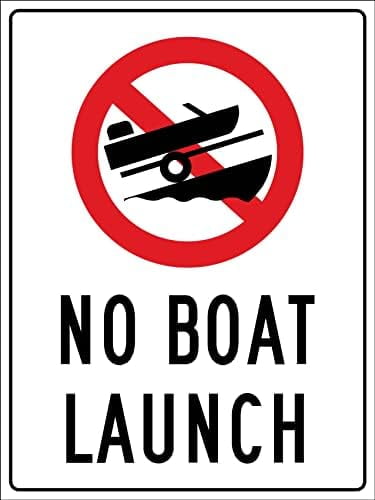 Metal Tin Sign No Boat Launch Sign Warning Security Notice Signs ...