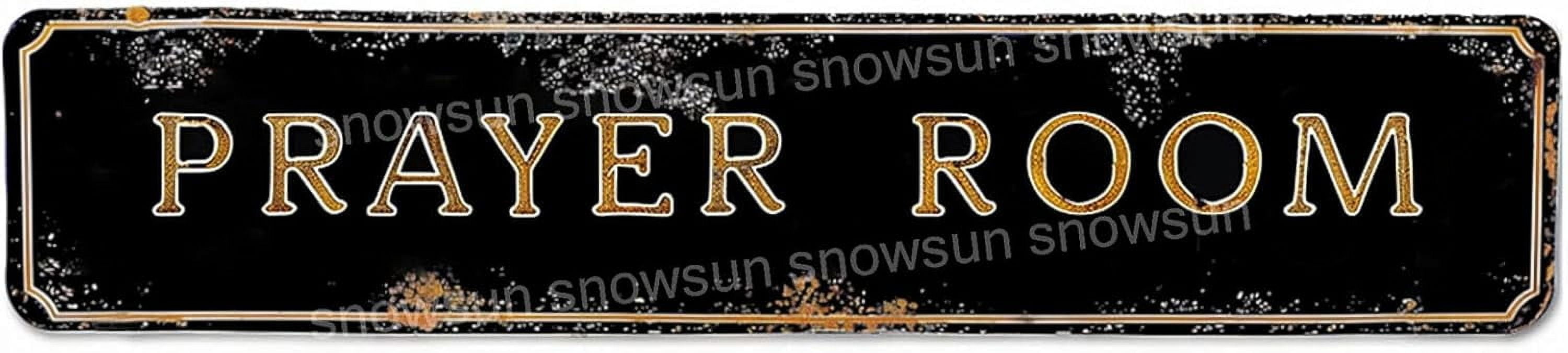 Metal Tin Sign Prayer Room Metal Signs Vintage Signs Retro Sign For ...