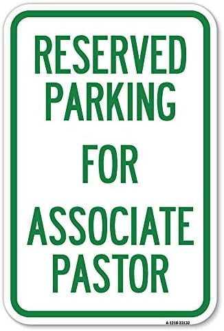 Metal Tin Sign Reserved Parking for Associate Pastor Sign Caution ...