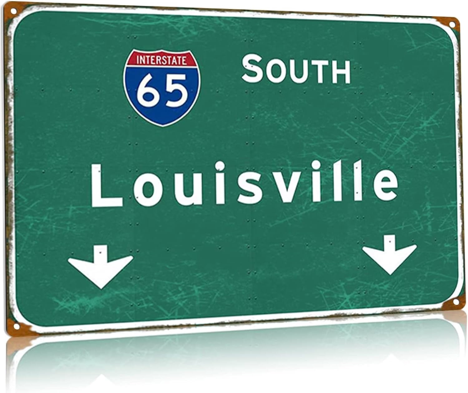 Metal Tin Sign Retro North Wichita Interstate 35 Road Signage Highway ...