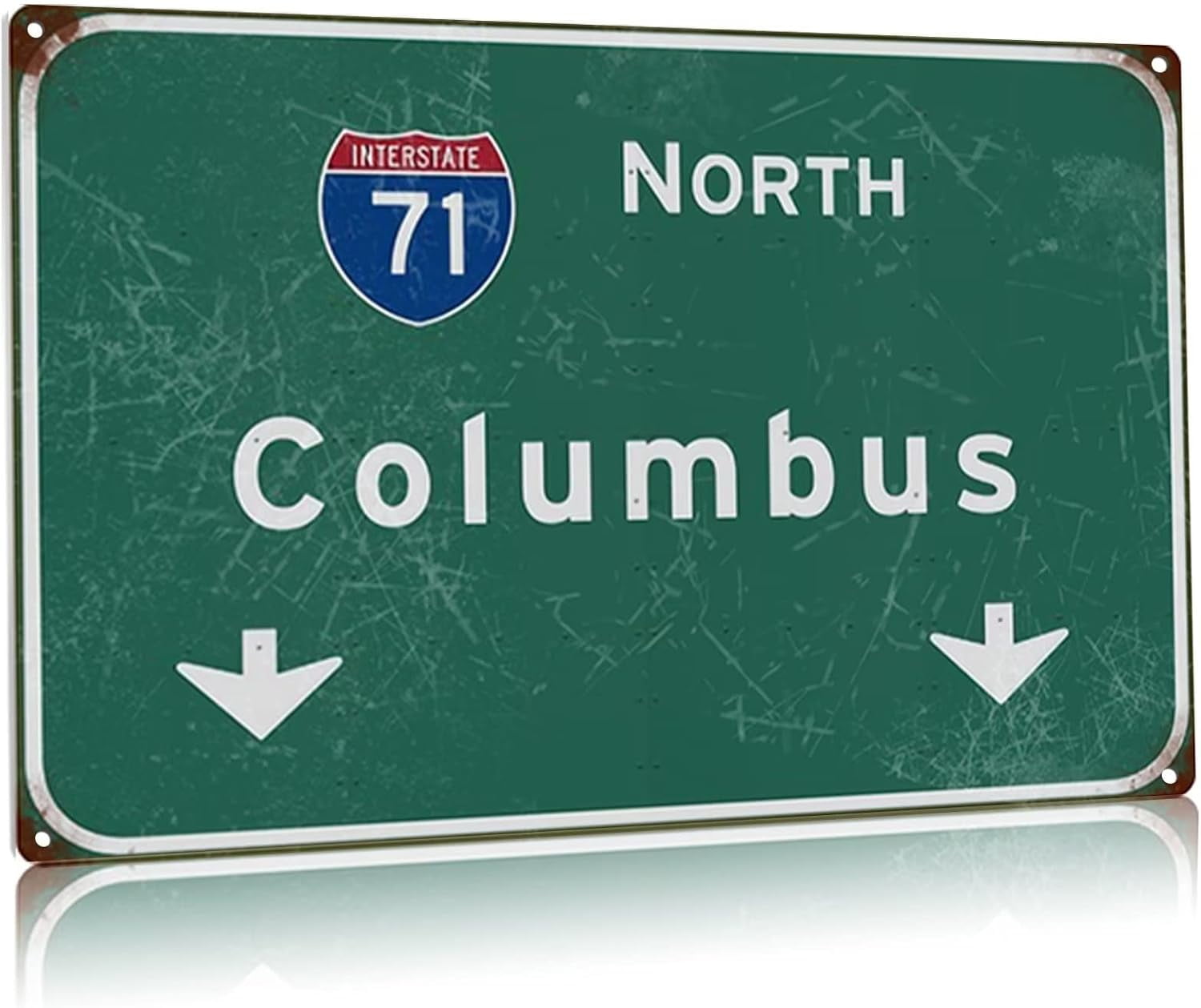 Metal Tin Sign Retro South Austin Interstate 35 Direction Sign Street ...