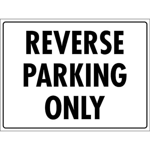 Metal Tin Sign Reverse Parking Only Sign Caution Danger Safety Security ...
