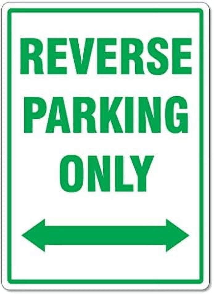 Metal Tin Sign Reverse Parking Only Sign Traffic and Parking Parking ...
