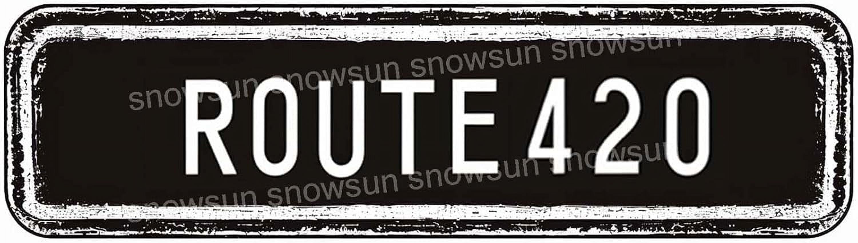 Metal Tin Sign Route 420 Metal Signs Vintage Signs Retro Sign For Home Bar Office Outdoor Garden ...