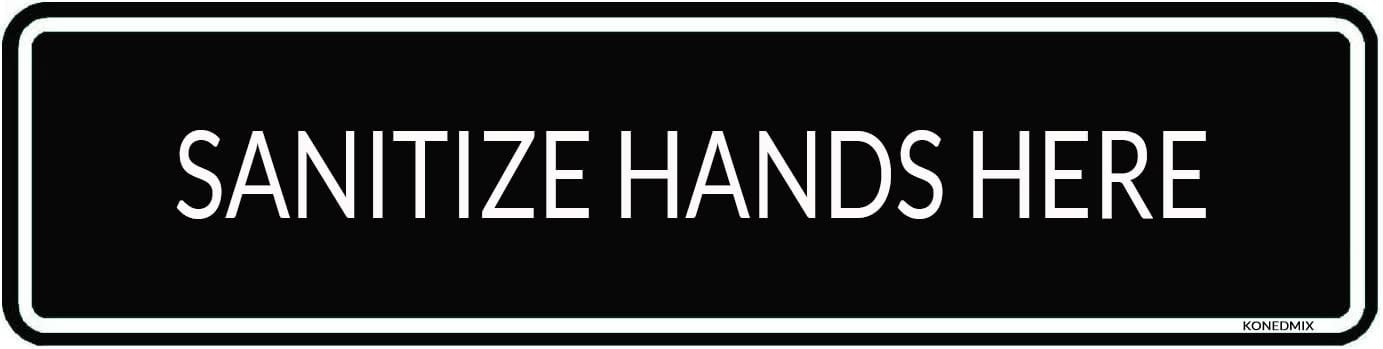 Metal Tin Sign Sanitize Hands Here Sign Retro Vintage Wall Decor ...