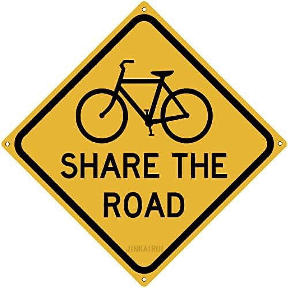 Metal Tin Sign Share The Road Road Bike Rider Cyclist Sign For Home ...