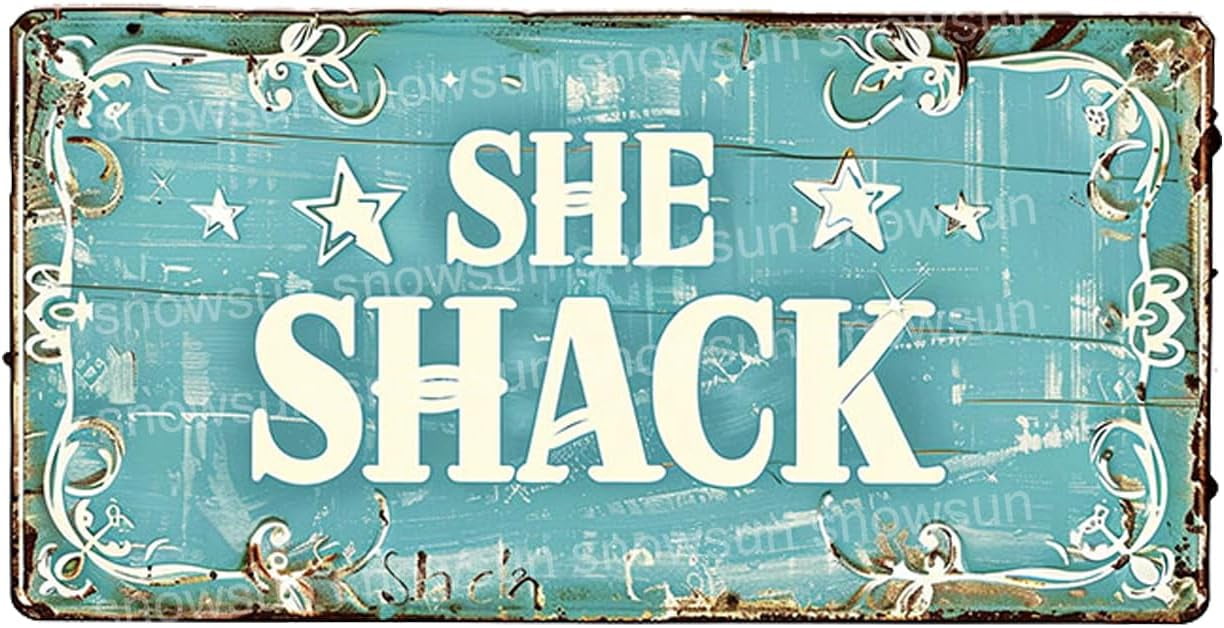 Metal Tin Sign She Shack Metal Signs Vintage Signs Retro Sign For Home ...